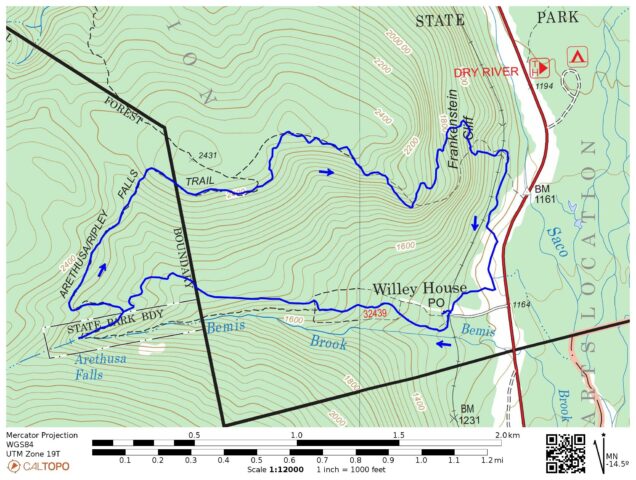 Hiking an Arethusa Falls Loop - SectionHiker.com